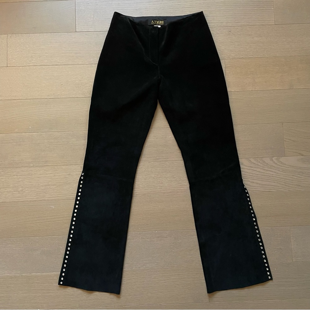 A. Taghi Houston Leather Pants With Metal Studs - Gem